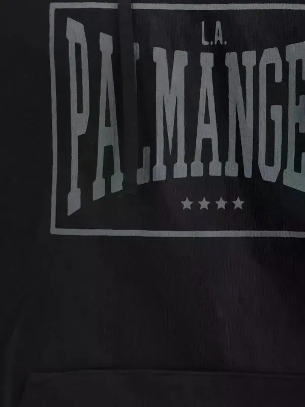 Palm Angels Logo-print Loose-fit Hoodie - Black