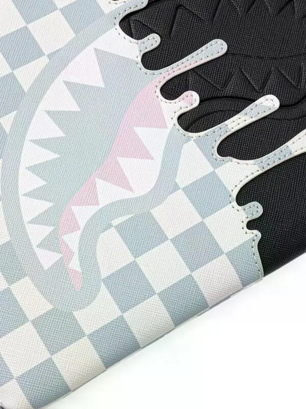 SPRAYGROUND Check Print Shoulder Bag With Shark Mouth Motif