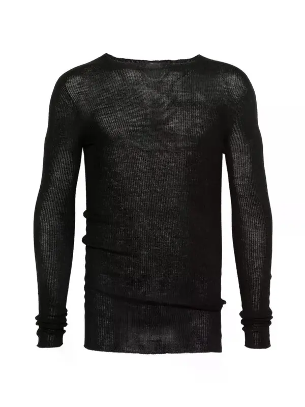 Rick Owens Ribbed Round Neck Sweater