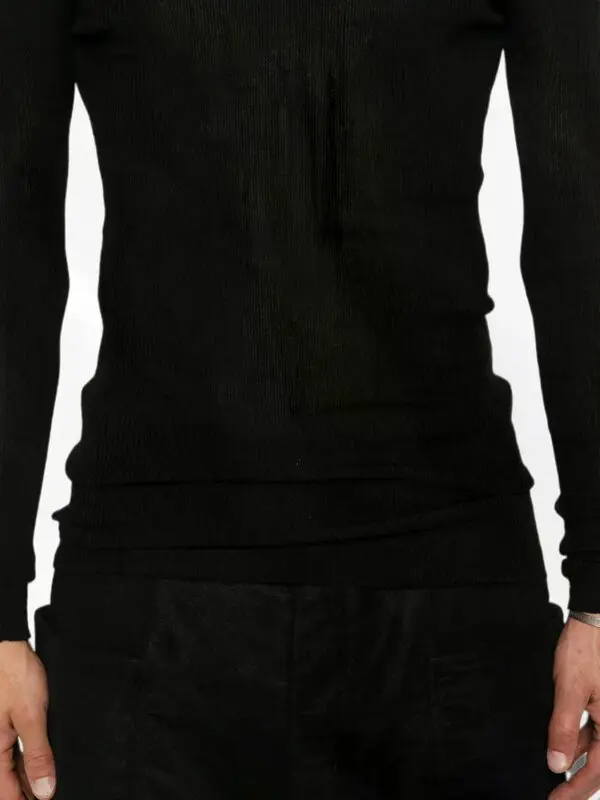 Rick Owens Ribbed Round Neck Sweater