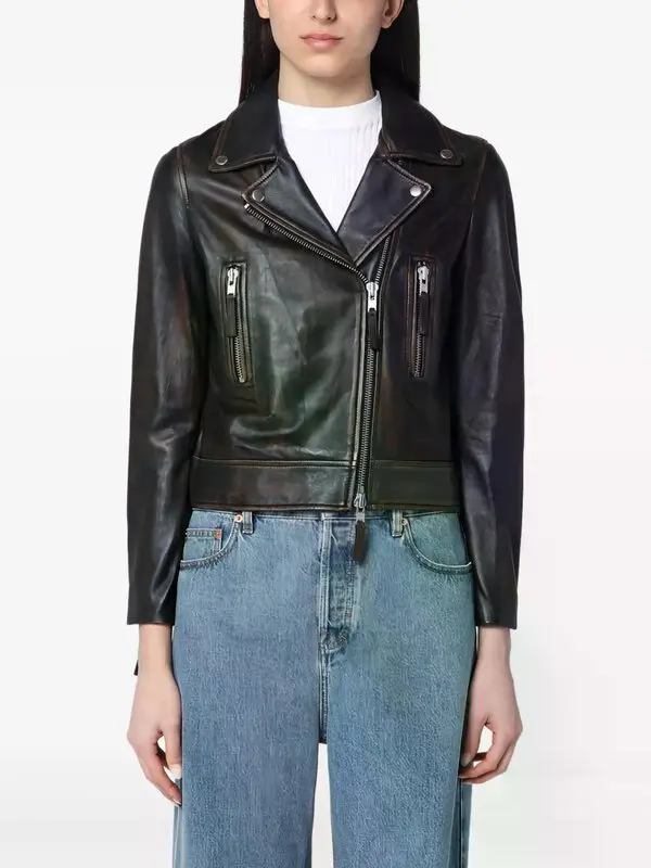 SWORD 6644 Leather Biker Jacket