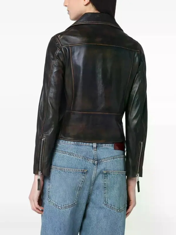 SWORD 6644 Leather Biker Jacket