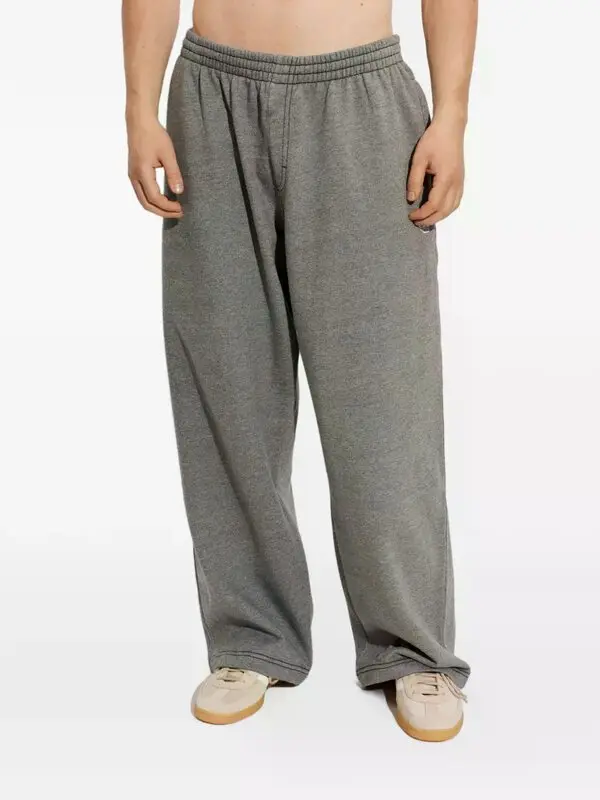 Adidas Logo-embroidered Wide-leg Track Pants