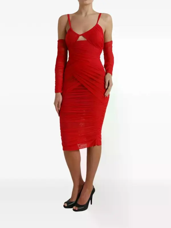 Dolce & Gabbana Ruched Cut-out Dress