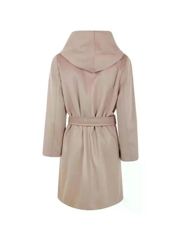 Max Mara Belted Hooded Coat - Neutrals
