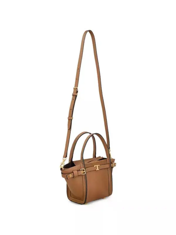 TOD'S T Signature Leather Tote Bag