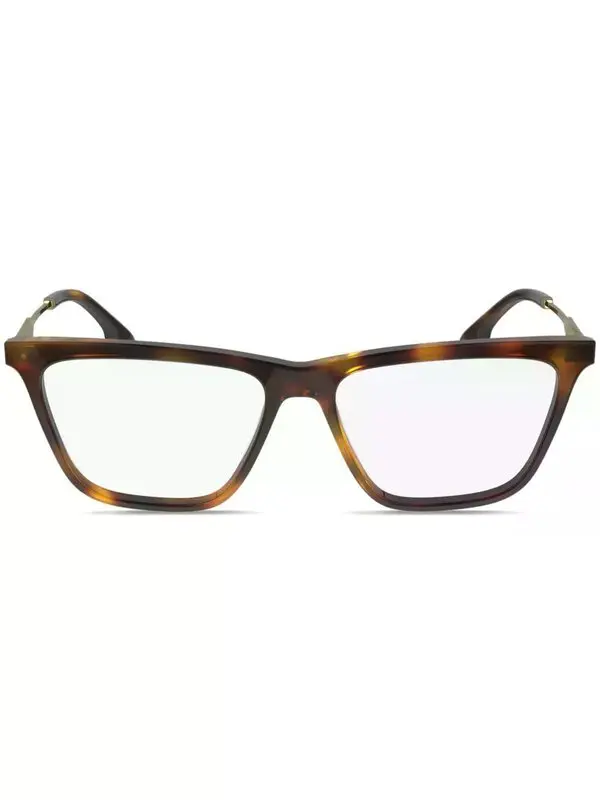 Victoria Beckham Tortoiseshell-effect Full Rim Rectangular Eyeglasses - Brown