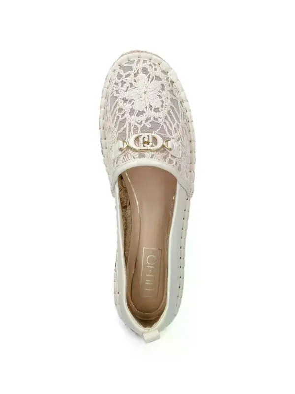 Liu Jo Lace-panel Logo Plaque Espadrilles