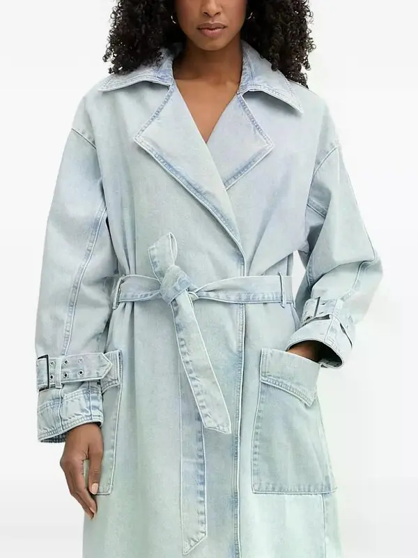 GESTUZ Denim Trench Coat
