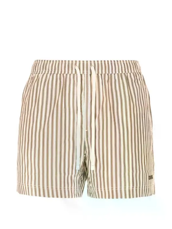 Zegna Striped Drawstring Swim Shorts