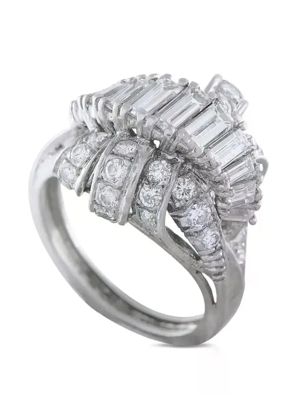 LB EXCLUSIVE Platinum Diamond Ring - Silver