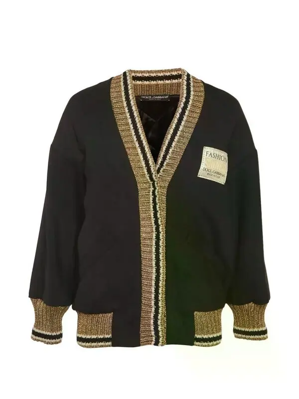 Dolce & Gabbana Open-front Jacket With V-neck And Drop Shoulder