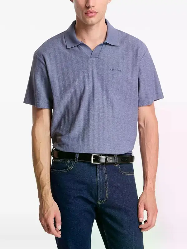 Calvin Klein Logo-embroidered Ribbed T-shirt