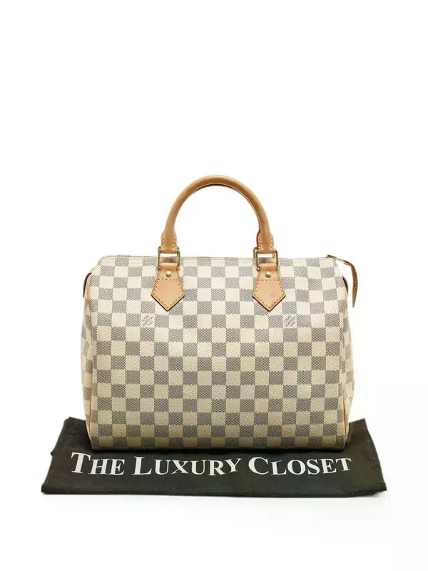 LOUIS VUITTON Damier Azur Speedy Handbag - Neutrals