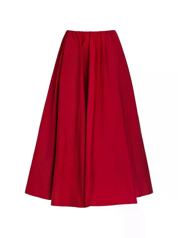 Staud Milano Pleated High-waisted Skirt - Red
