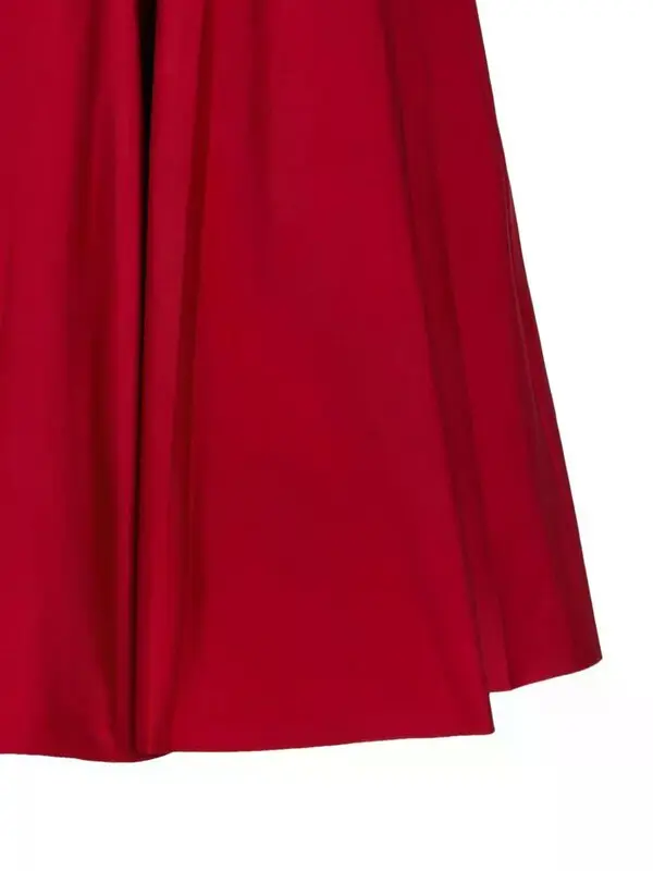 Staud Milano Pleated High-waisted Skirt - Red