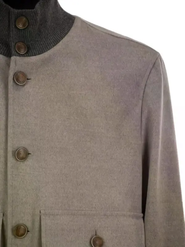 Brunello Cucinelli Long-sleeve High-neck Bomber Jacket