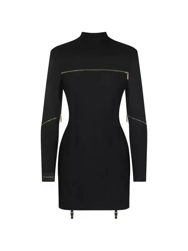 MAISON CLOSE Zip Detail Suspender Strap Dress