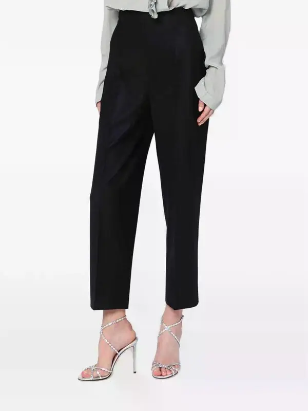 Alberta Ferretti Pressed-crease Cropped Trousers