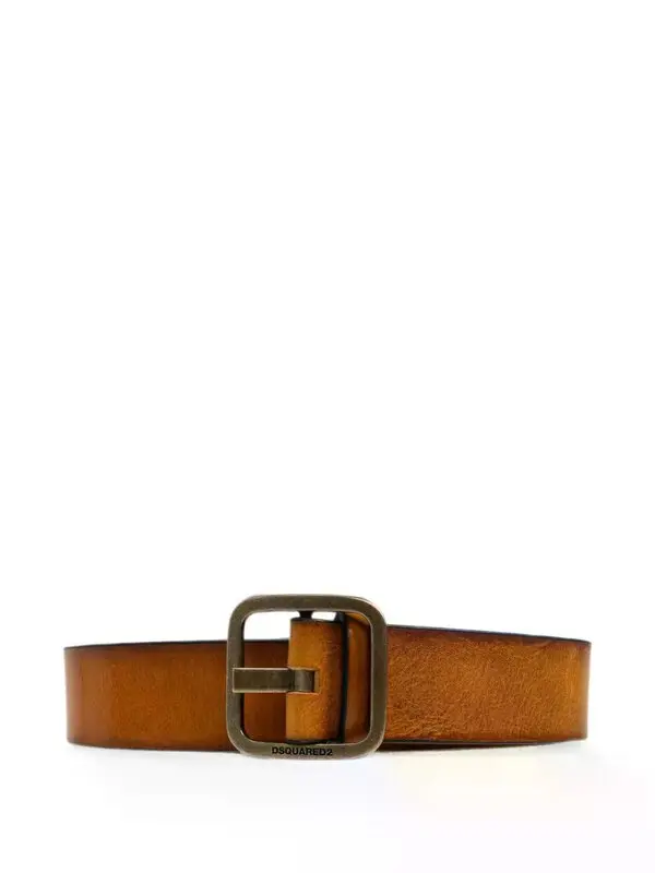 Dsquared2 Logo-engraved Buckle Leather Belt - Neutrals