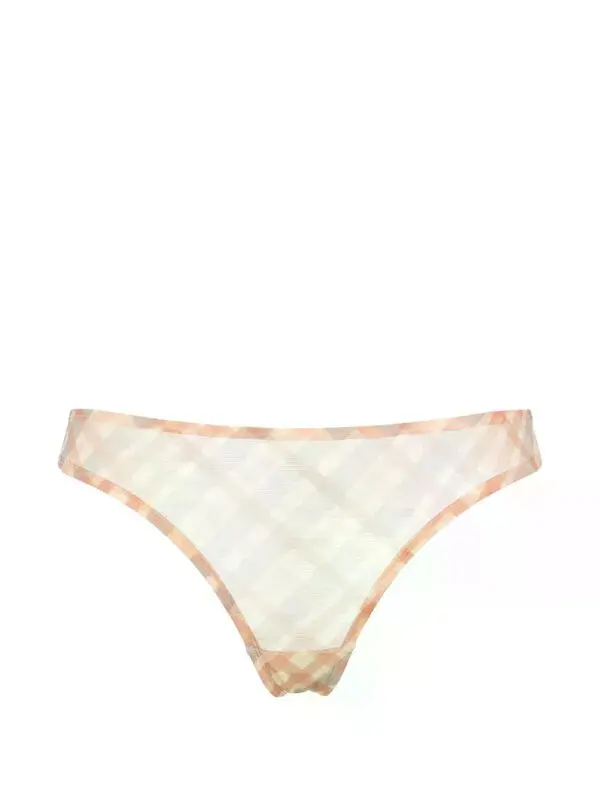 ERES Honor Check-pattern Thong - Orange