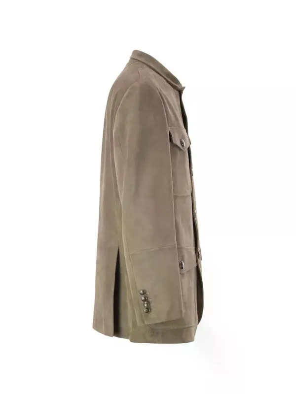 Brunello Cucinelli Suede Leather Safari Jacket