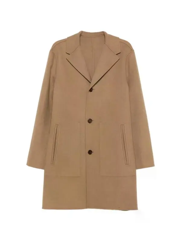 ALICIA AUDREY Notched-lapel Button-up Coat