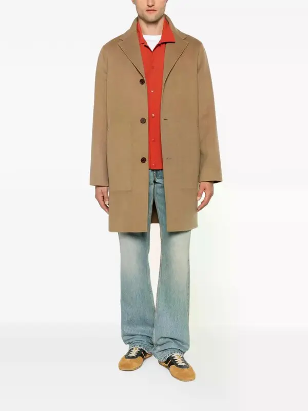 ALICIA AUDREY Notched-lapel Button-up Coat