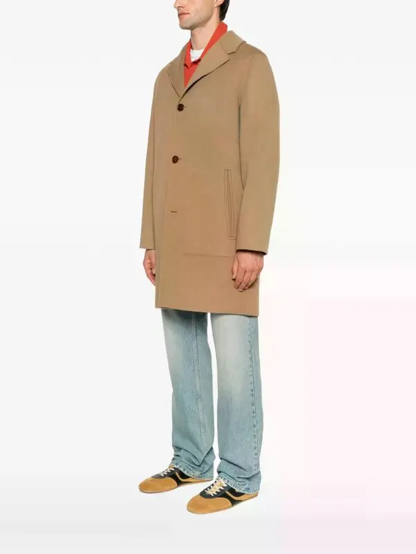 ALICIA AUDREY Notched-lapel Button-up Coat