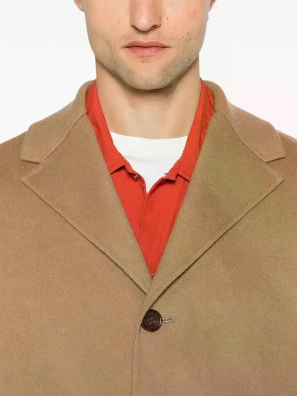 ALICIA AUDREY Notched-lapel Button-up Coat
