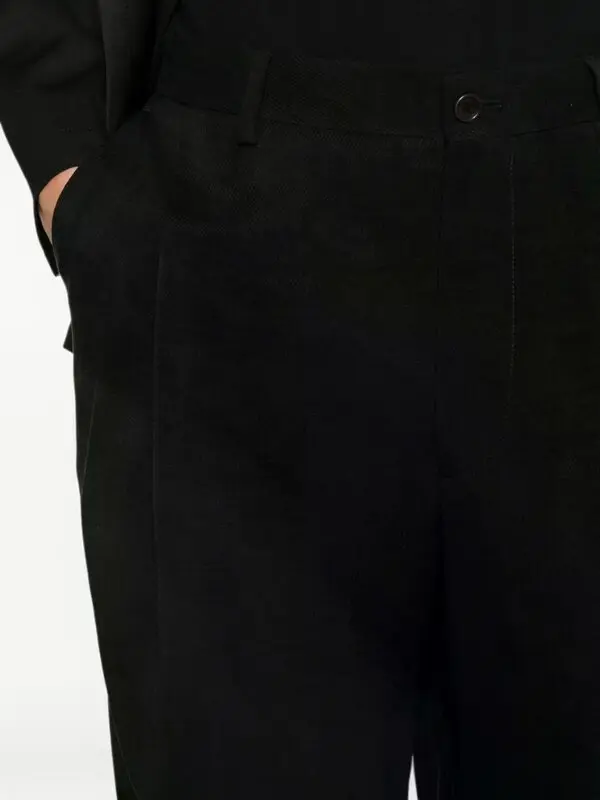 Giorgio Armani Tailored Straight-leg Trousers - Black