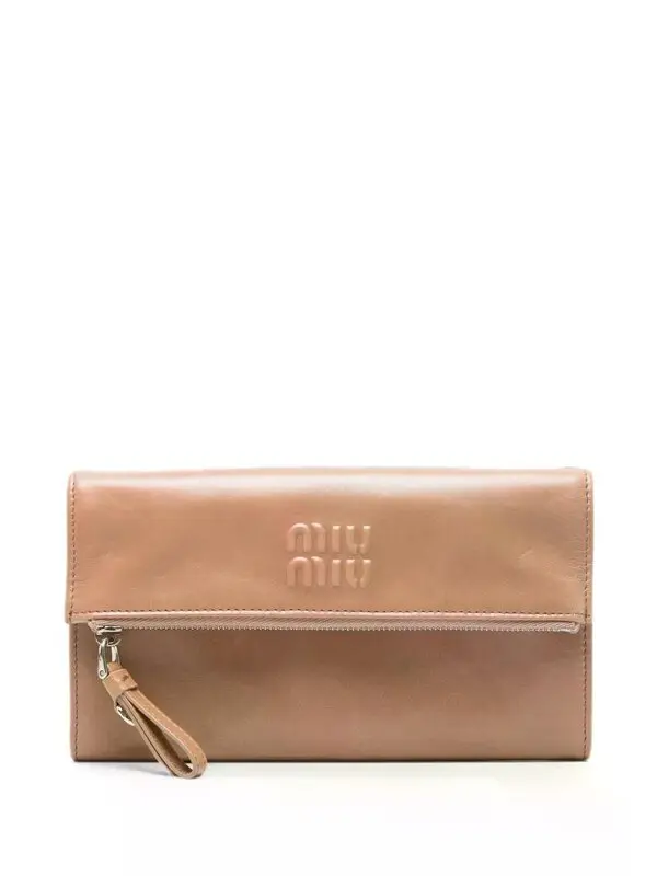 Miu Miu Embossed Logo Leather Cross Body Bag