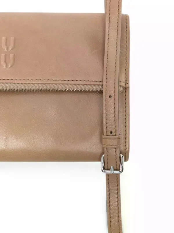 Miu Miu Embossed Logo Leather Cross Body Bag