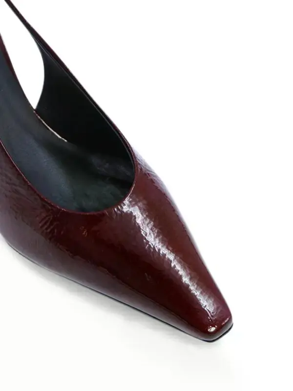 NOTABENE Emmely Patent-finish Slingback Pumps - Red