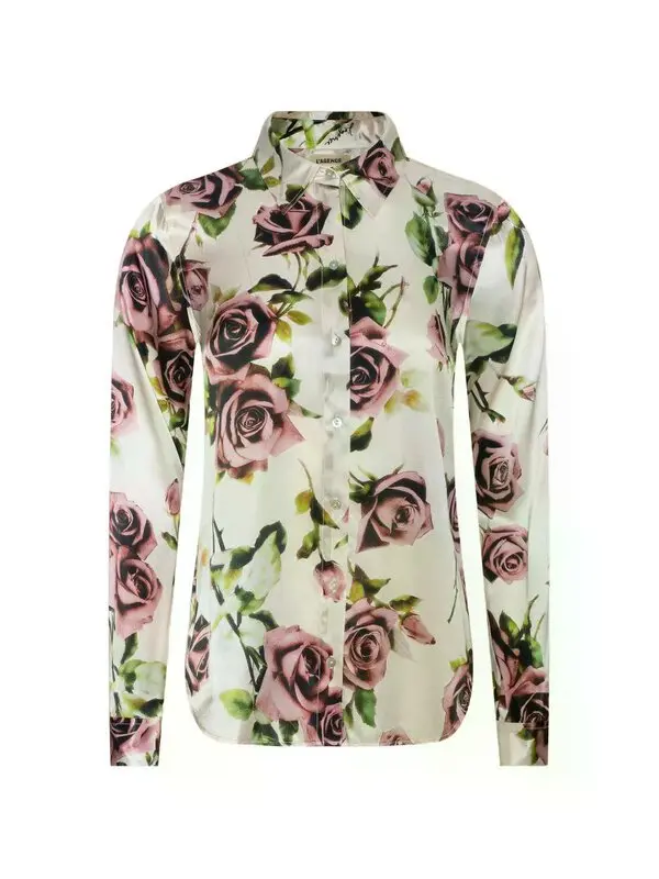 L'Agence Tyler Floral Print Satin Blouse