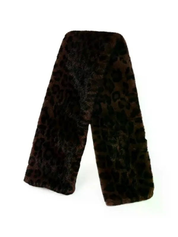 Joseph Ribkoff Leopard-print Faux-fur Scarf - Brown