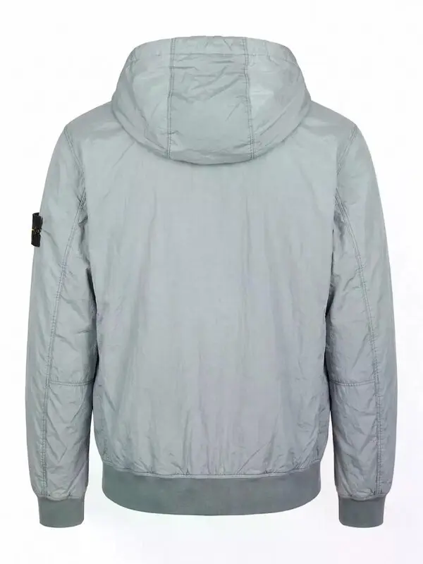 Stone Island Logo Patch Hooded Jacket - Grey