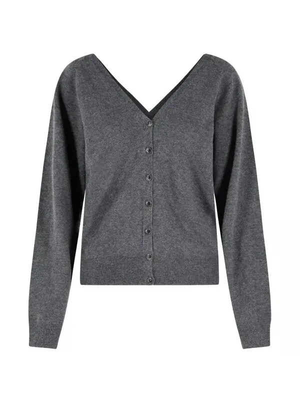 LISA YANG V-neck Cashmere Cardigan - Grey