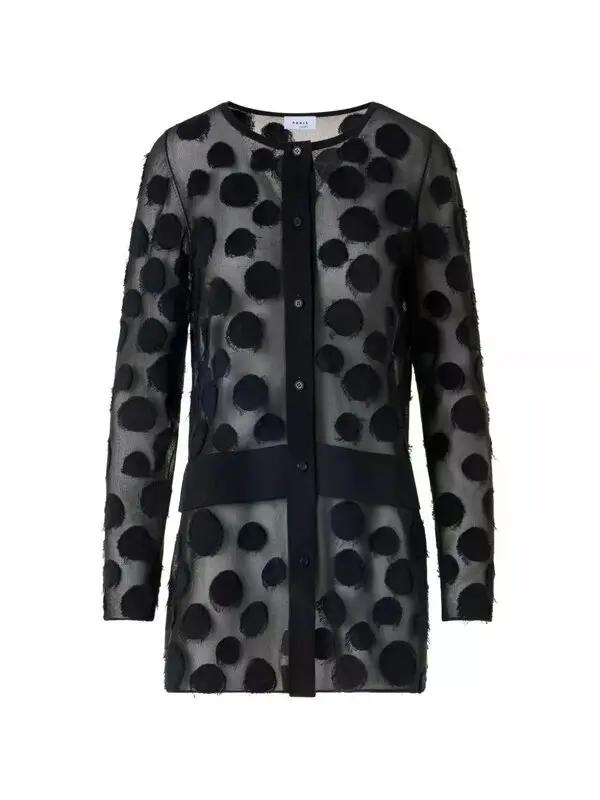 Akris Polka-dot Button-front Cardigan
