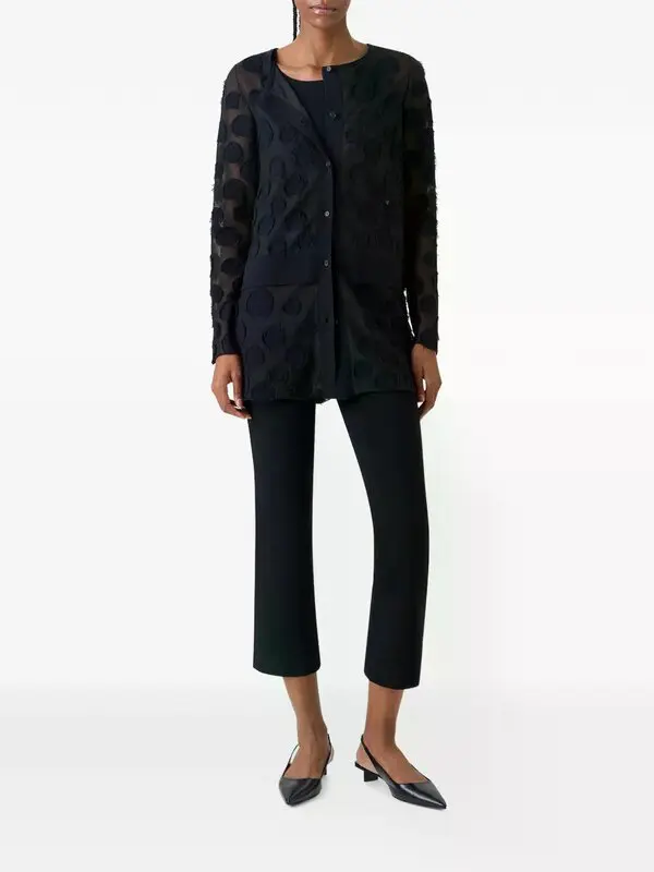 Akris Polka-dot Button-front Cardigan