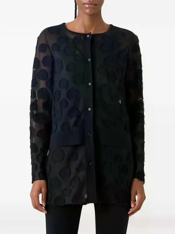 Akris Polka-dot Button-front Cardigan