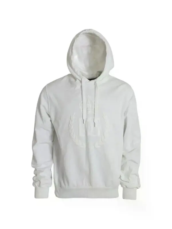 Dolce & Gabbana Embossed Logo Cotton Hoodie