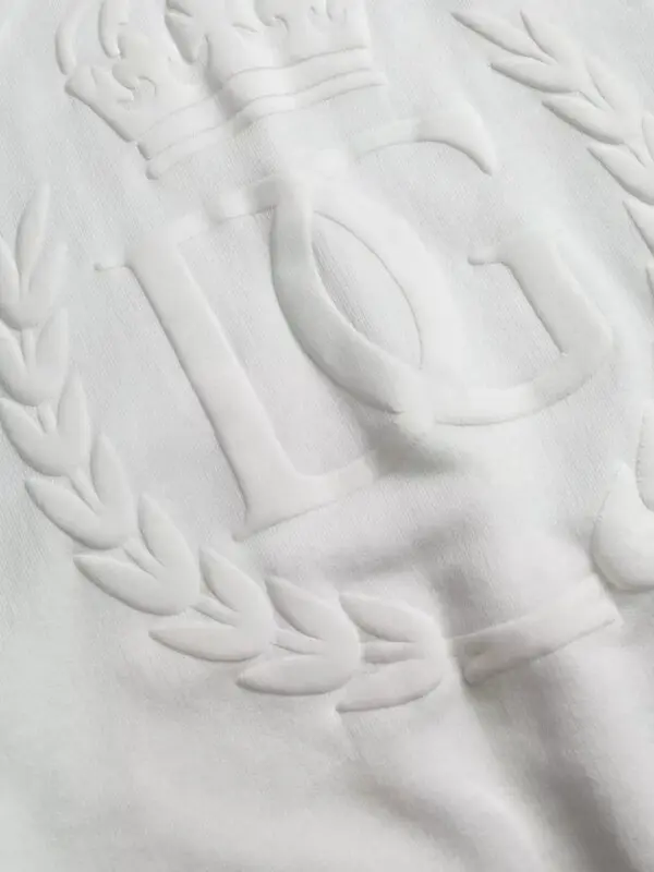 Dolce & Gabbana Embossed Logo Cotton Hoodie