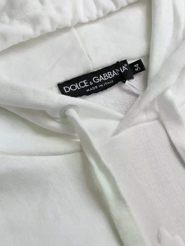 Dolce & Gabbana Embossed Logo Cotton Hoodie
