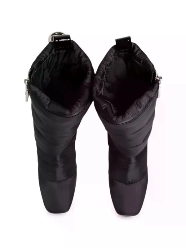 Dolce & Gabbana Padded Mid-calf Boots With Logo Heel