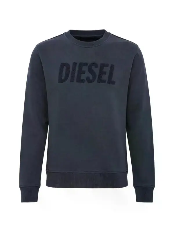 DIESEL® Logo Embroidered Brushed Sweatshirt