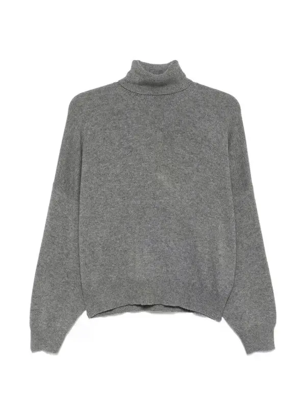 Brunello Cucinelli Fine Knit Roll Neck Sweater - Grey