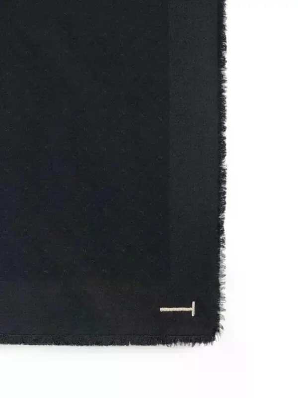 TOM FORD Logo-embroidered Frayed Scarf