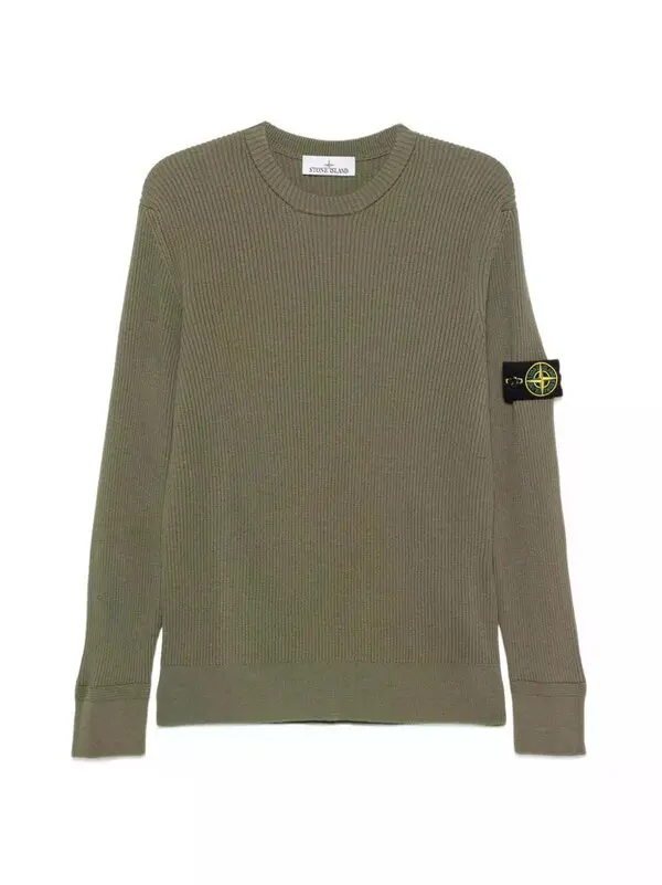 Stone Island Ribbed-knit Logo Patch Sweater
