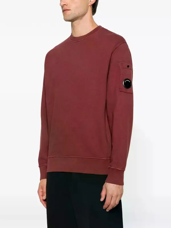 C.P. COMPANY Lens Detail Crewneck Sweatshirt - Red